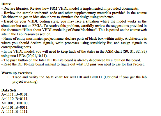 Using Vhdl Language Quartus Prime Software And Intel 