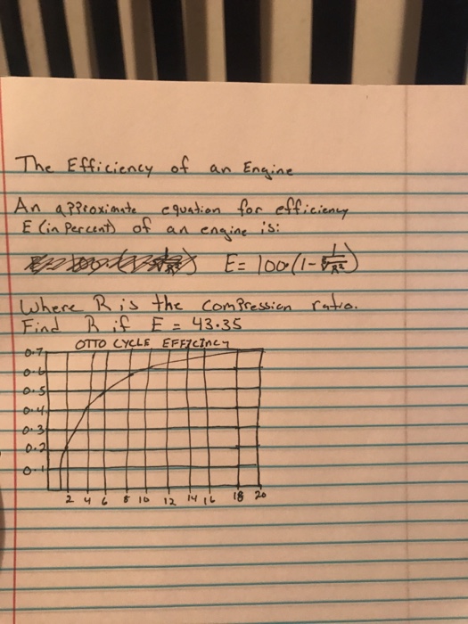 Solved The Efficiency of an Engine An approximate equation | Chegg.com
