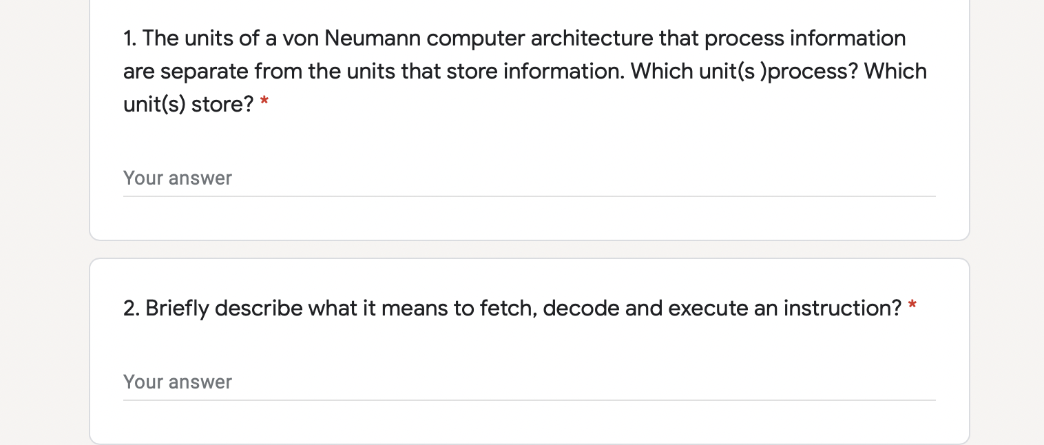 Solved 1. The units of a von Neumann computer architecture | Chegg.com