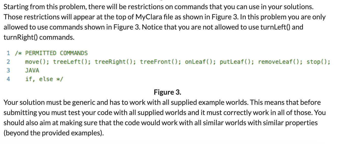 Solved In problem 3 your task is to make Clara move through | Chegg.com
