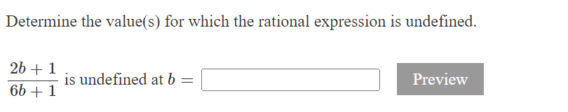 Solved Determine the value(s) for which the rational | Chegg.com