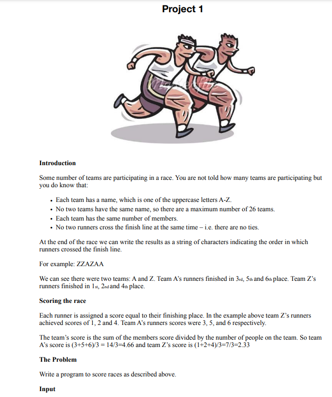 Solved Project 1 Introduction Some number of teams are | Chegg.com