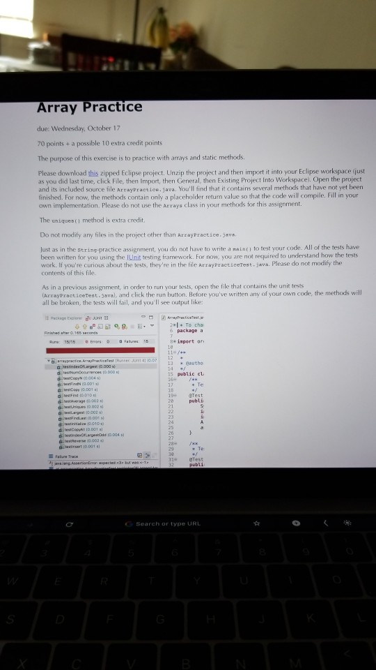 Solved iena Array Practice due: Wednesday, October 17 70 | Chegg.com