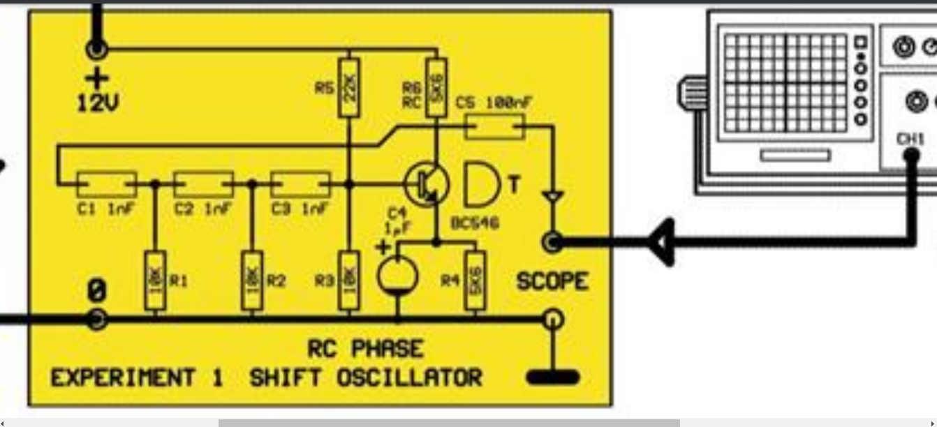 Solved 1.RC PHASE SHIFTED OSCILLATOR Assemble and make the | Chegg.com