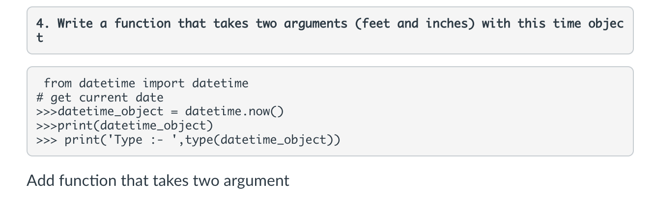 4. Write a function that takes two arguments (feet | Chegg.com