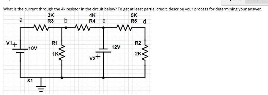 Solved What is the current through the 4k resistor in the | Chegg.com