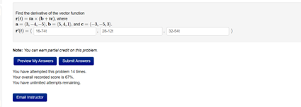 Solved Find the detivitie of the vector function | Chegg.com