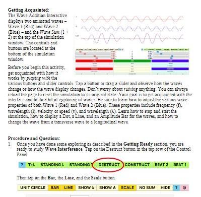 Solved m A Getting Acquainted: The Wave Addition Interactive | Chegg.com