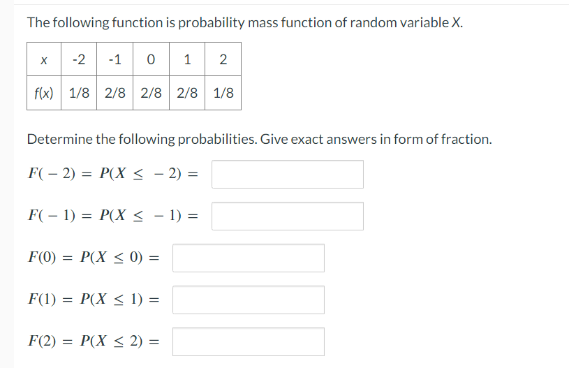 Solved The following function is probability mass function | Chegg.com
