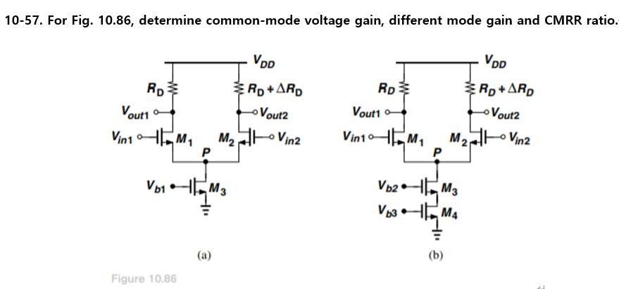 Solved For Fig. 10.86, determine common-mode voltage | Chegg.com