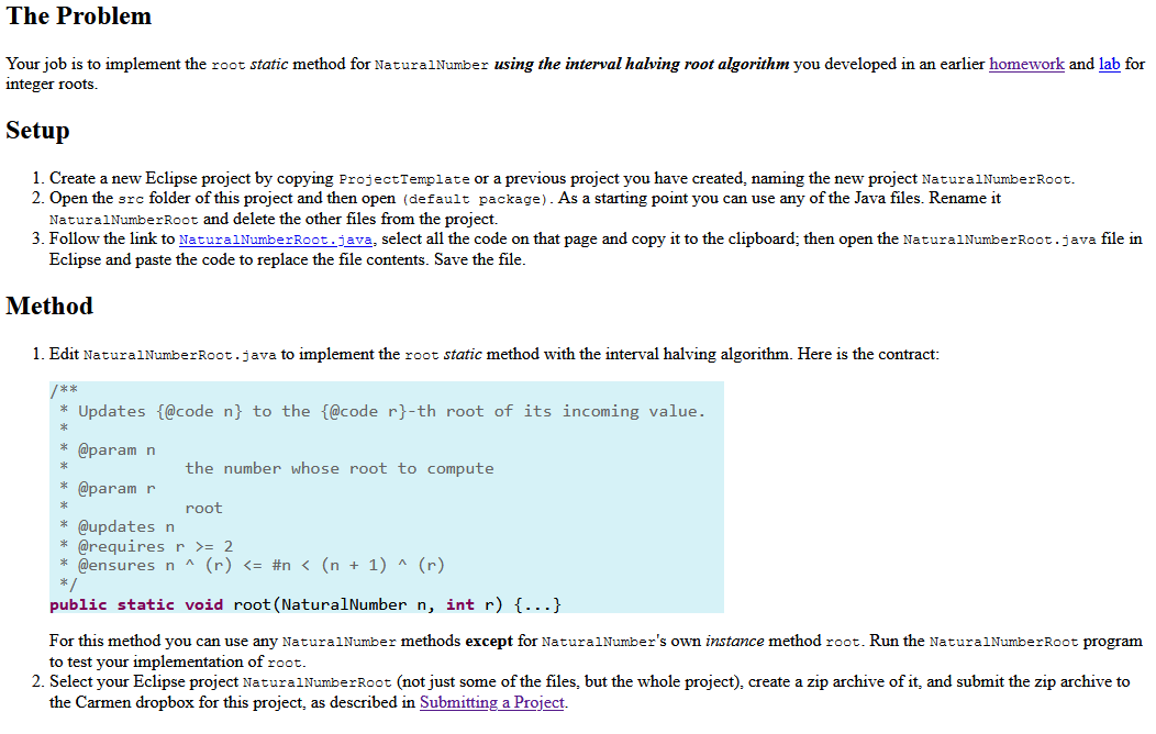 Solved The Problem Your job is to implement the root static | Chegg.com