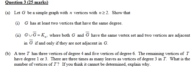 Solved Answer Question 3 ( 25 ﻿marks)(a) ﻿Let G be ﻿a simple | Chegg.com