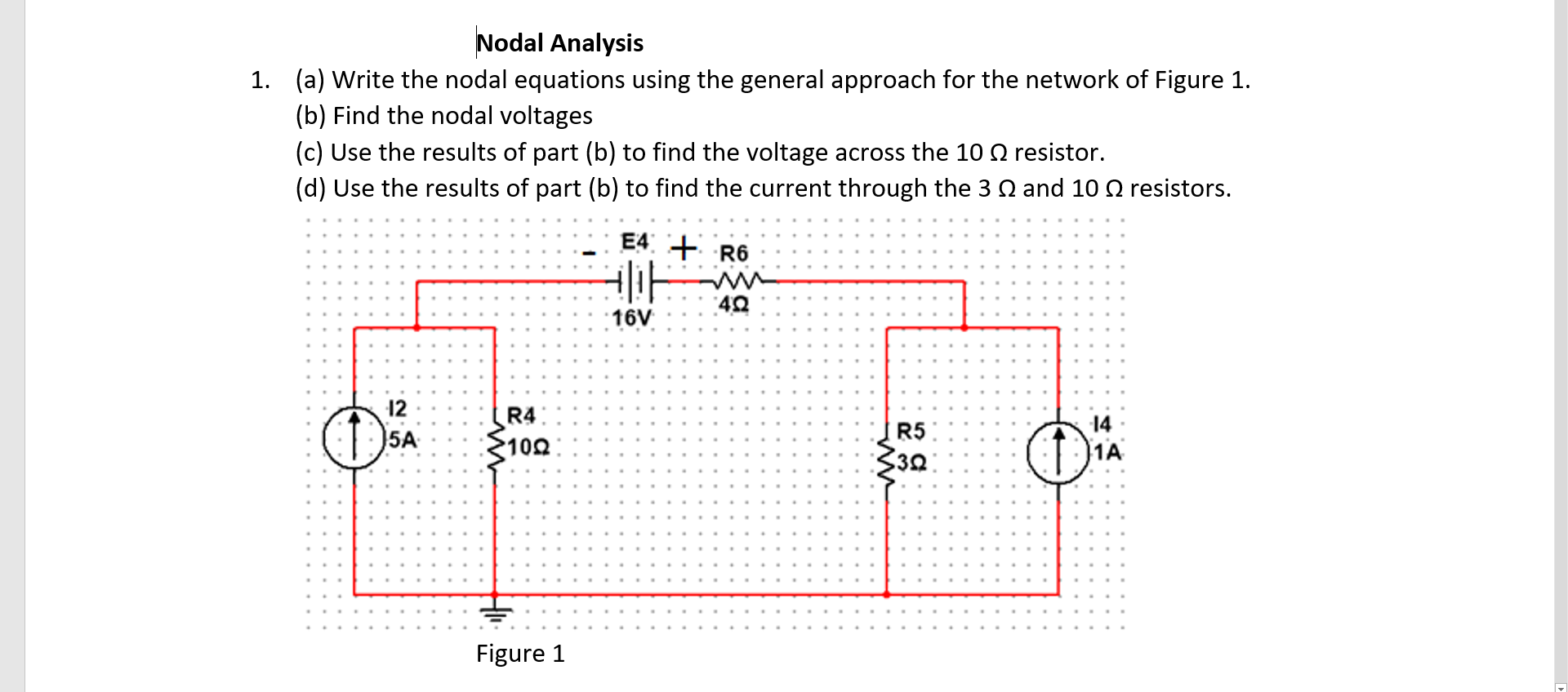 Solved Nodal Analysis 1. (a) Write the nodal equations using | Chegg.com