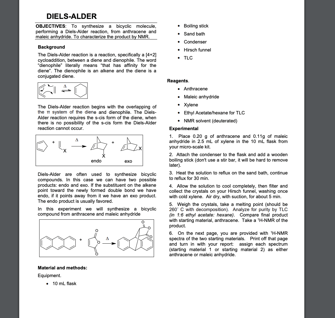 Solved maleic anhydride. To characterize the product by NMR. | Chegg.com