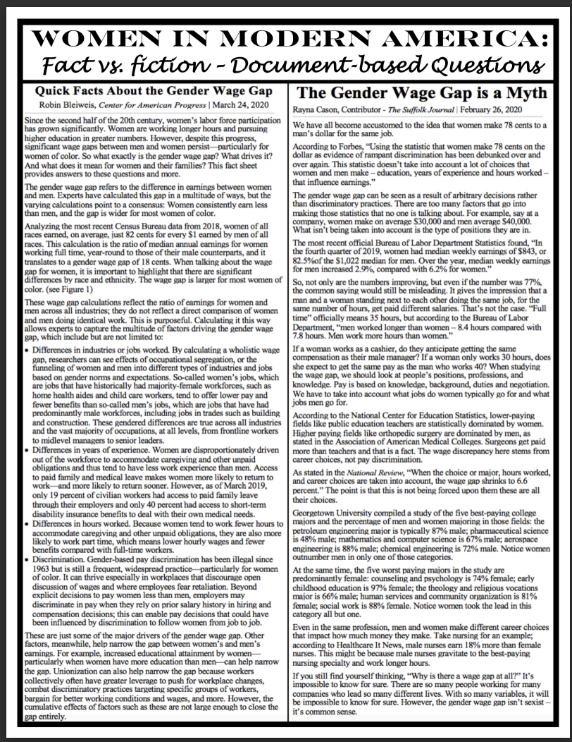 Questions Since the Women's Rights Movement began, | Chegg.com