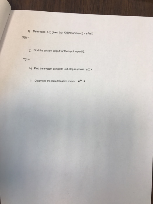 Solved Problem #1. Topics: State Equations, Transition | Chegg.com