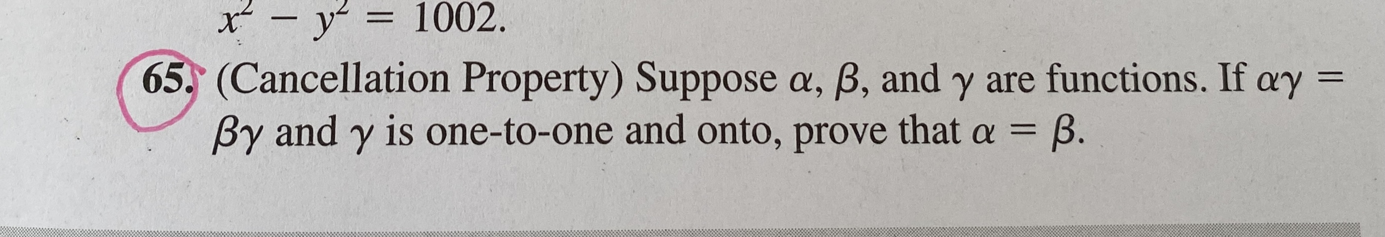 Solved x2-y2=1002(Cancellation Property) ﻿Suppose α,β, ﻿and | Chegg.com