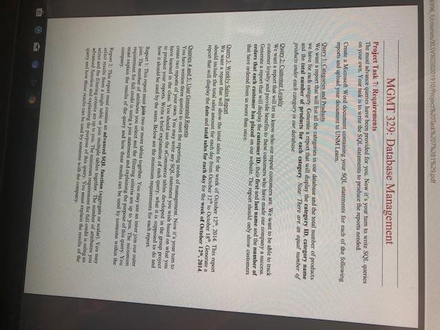 database project pdf