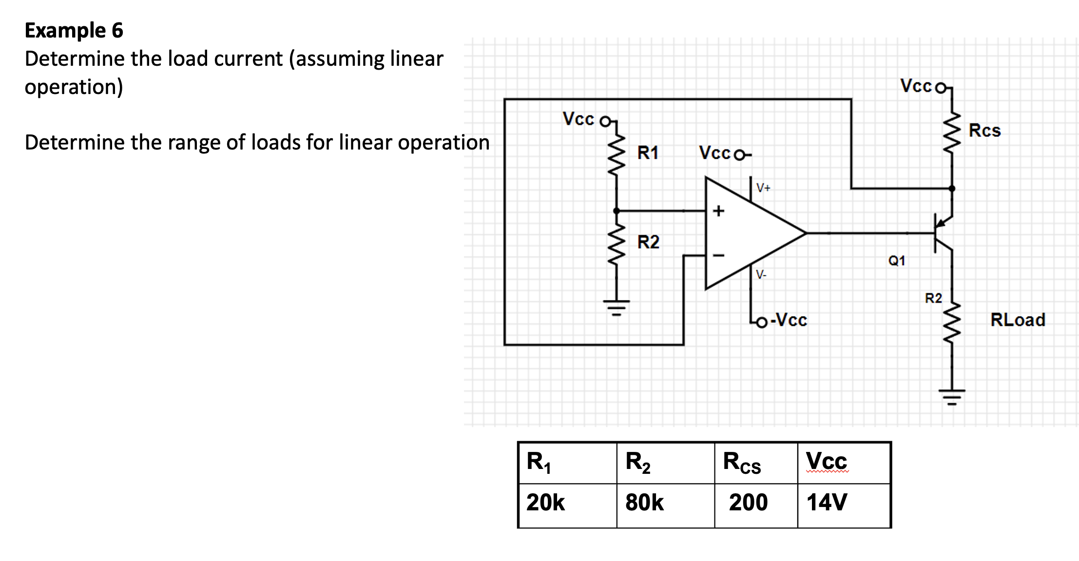 Solved Example 6 Determine the load current (assuming linear | Chegg.com