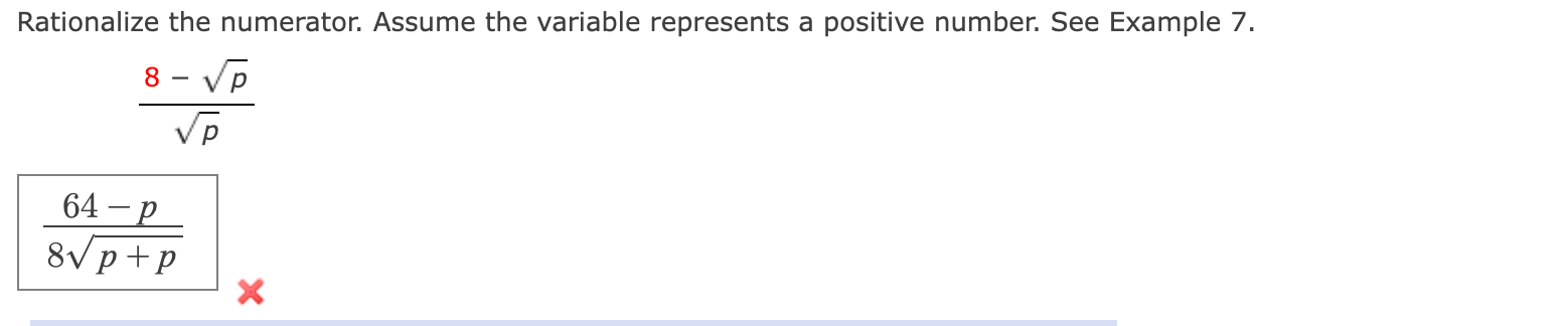 Solved Rationalize the numerator. Assume the variable | Chegg.com