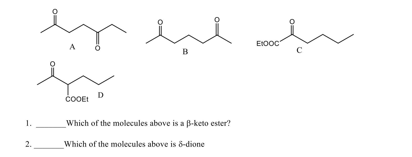 Solved er ni ohr Etooc COOEt Which of the molecules above is | Chegg.com