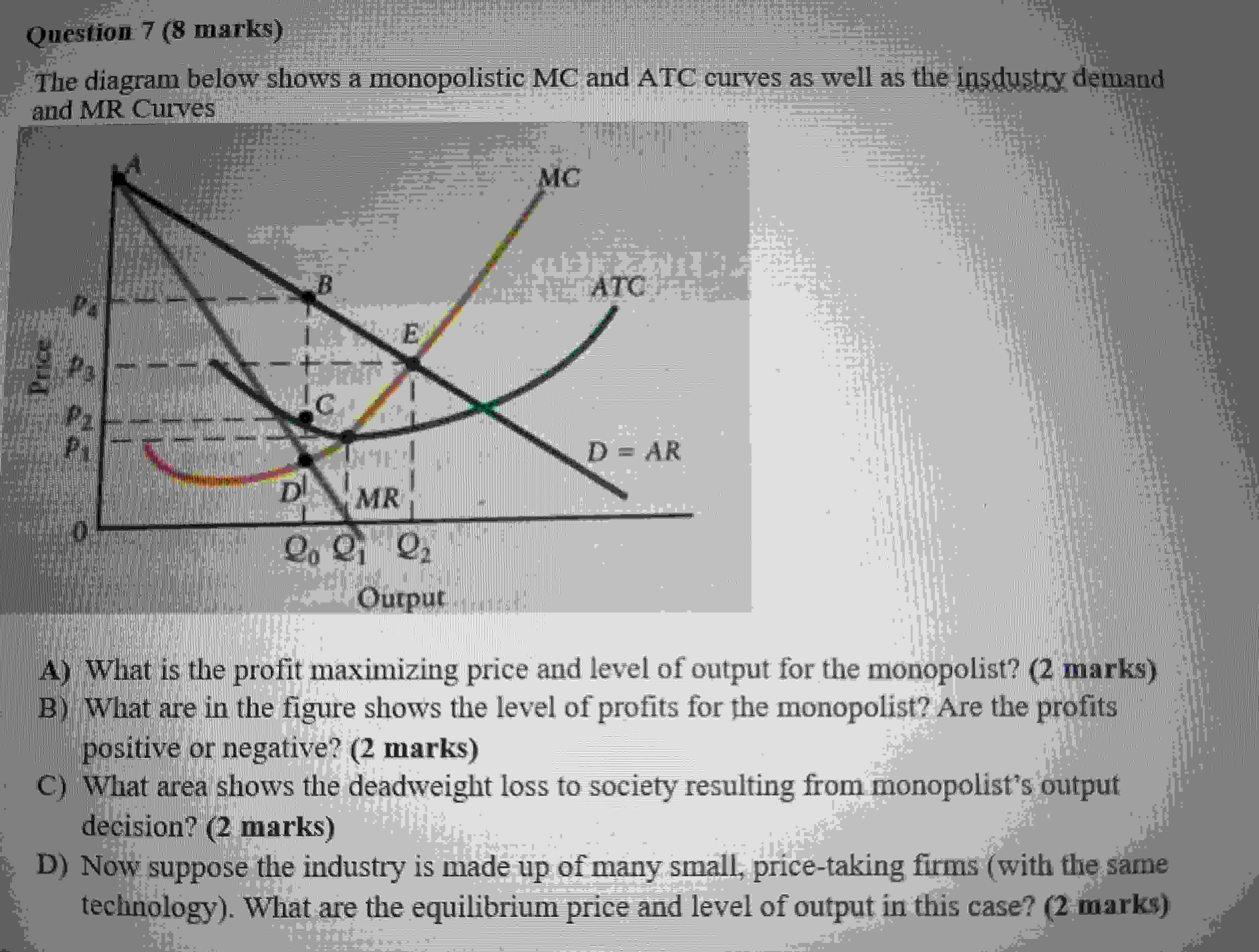 Solved Question 7 (8 ﻿marks)The diagram below shows a | Chegg.com