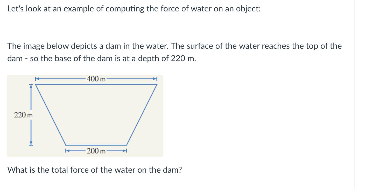 Solved Let's look at an example of computing the force of | Chegg.com