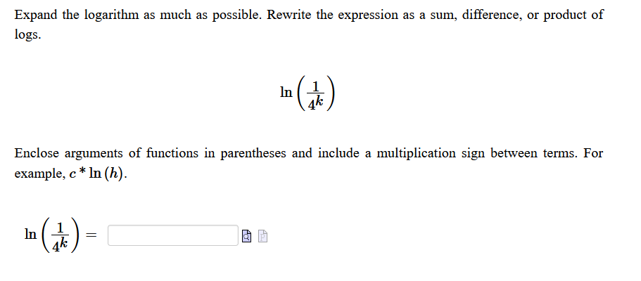 Solved Expand the logarithm as much as possible. Rewrite the | Chegg.com