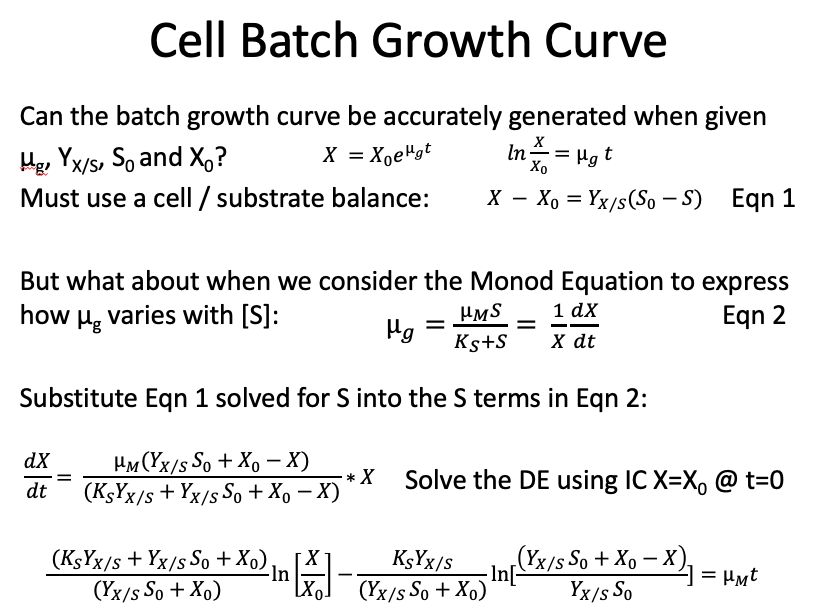 #3: Batch Growth Curve from Integrated Cell Mass and | Chegg.com
