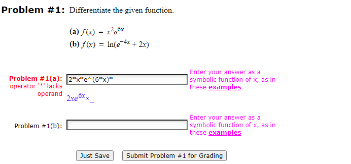 Solved Problem \# 1: Differentiate the given function. (a) | Chegg.com