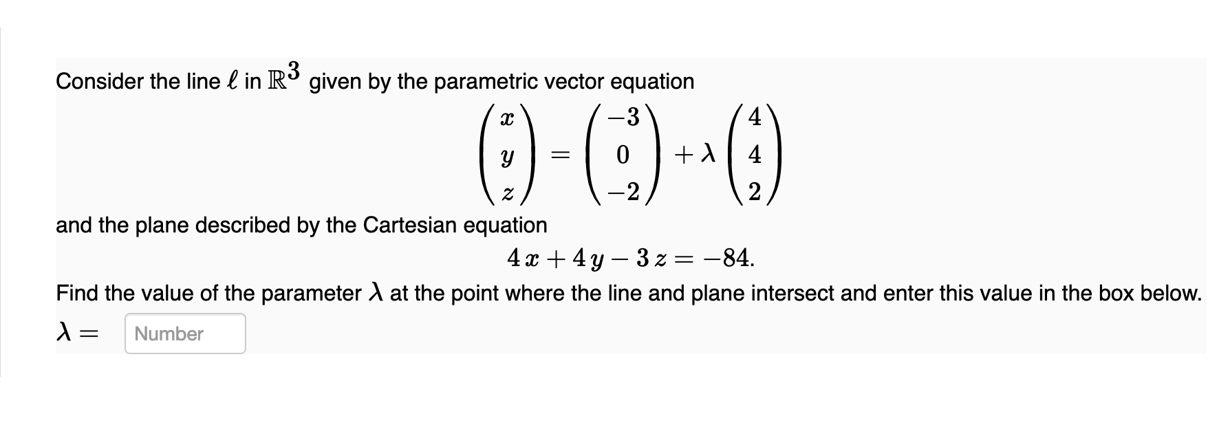 Consider the line ℓ in R3 given by the parametric | Chegg.com