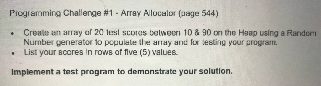 Solved Programming Challenge 1 Array Allocator Page 544 7721
