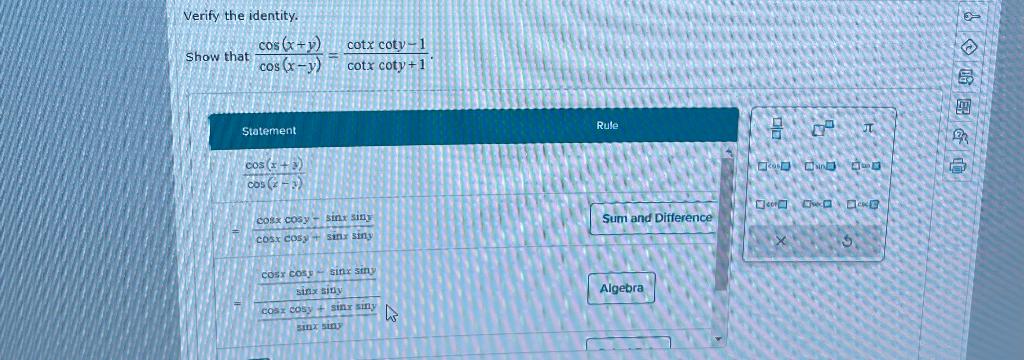 Solved Verify the identity. Show that | Chegg.com