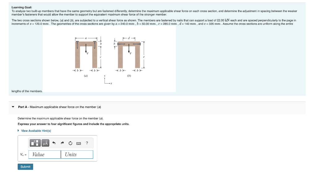 Solved Learning Goal: member's fasteners that would allow | Chegg.com