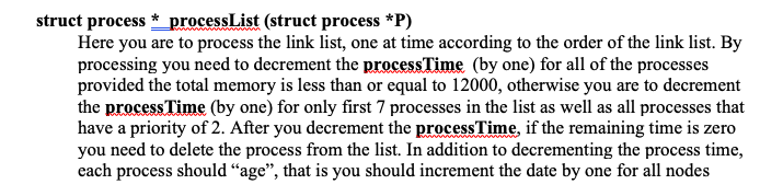 struct process *_processList (struct process *P) Here | Chegg.com