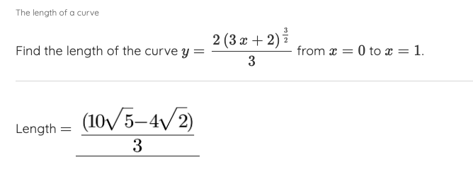 Solved The length of a curve Find the length of the curve | Chegg.com