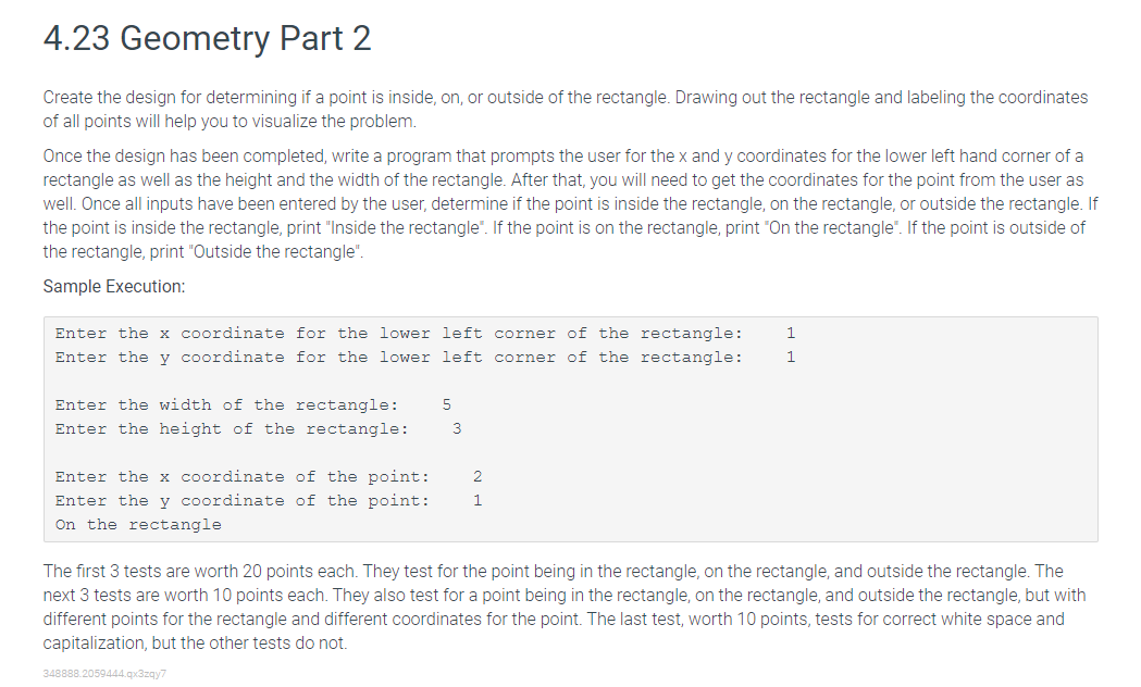 Solved 4.23 Geometry Part 2 Create the design for | Chegg.com
