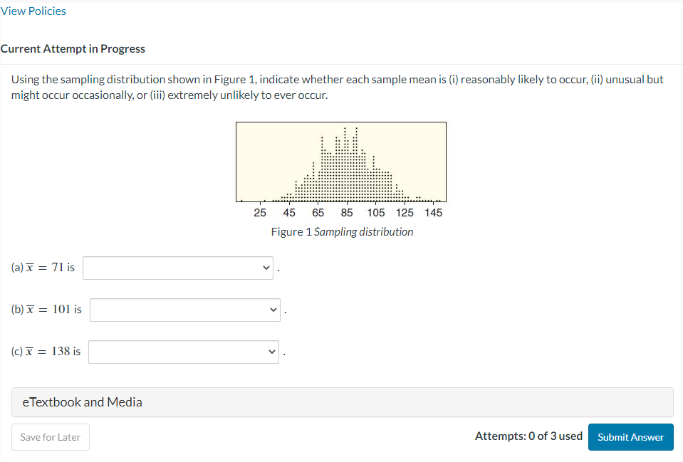 Solved Using the sampling distribution shown in Figure 1, | Chegg.com