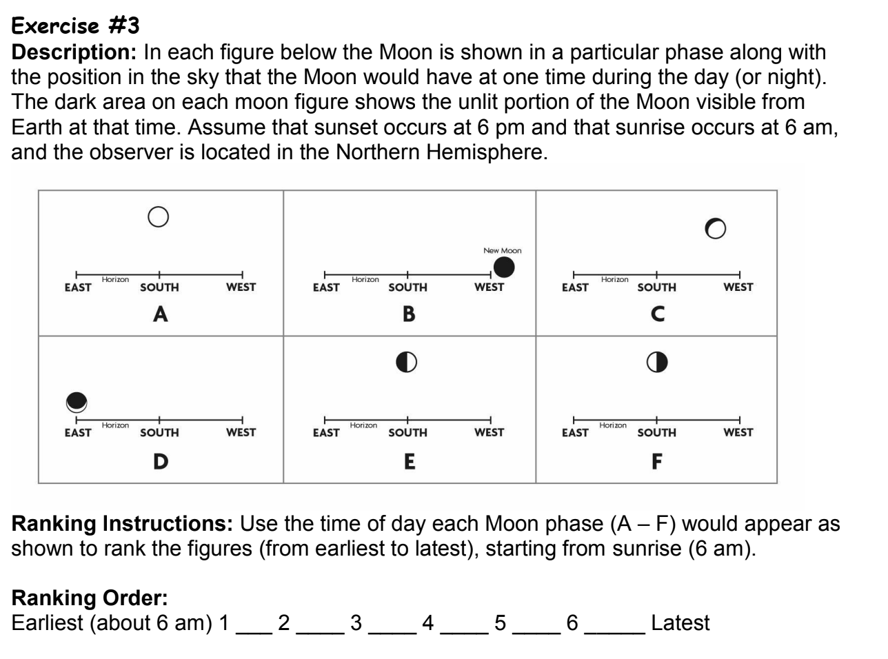 Solved In each figure below the Moon is shown in a | Chegg.com