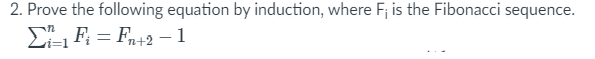 Solved 2. Prove the following equation by induction, where | Chegg.com