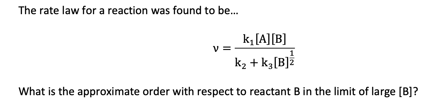 Solved The rate law for a reaction was found to be... | Chegg.com