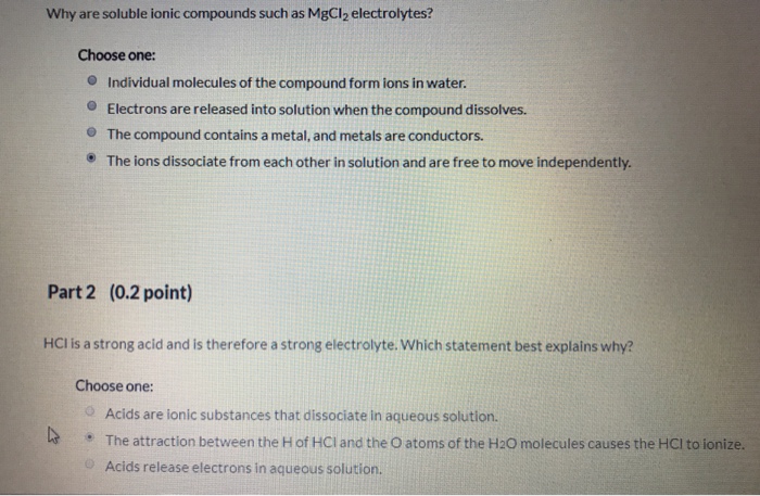 Solved Why are soluble ionic compounds such as MgCl2 | Chegg.com