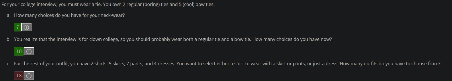 Solved For your college interview, you must wear a tie. You | Chegg.com