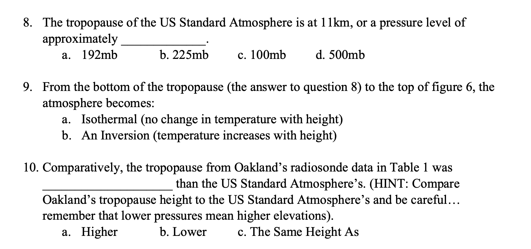Solved Figure 6 - Stuve Diagram with US Standard Atmosphere | Chegg.com