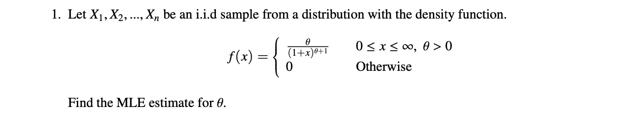 Solved Let x1,x2,dots,xn ﻿be an i.i.d sample from a | Chegg.com