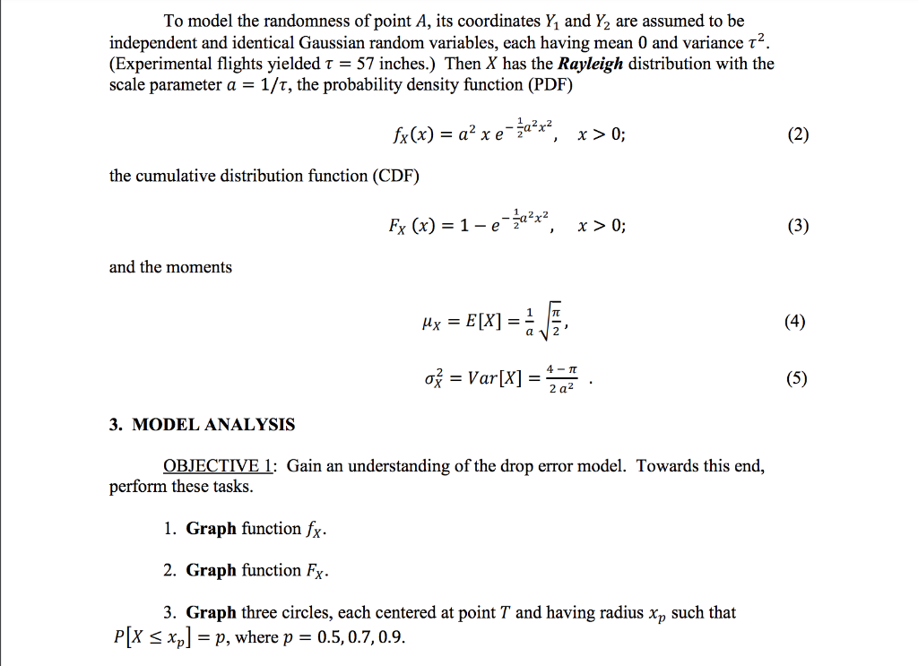 2.2 Model of Drop Error To model the distance X | Chegg.com