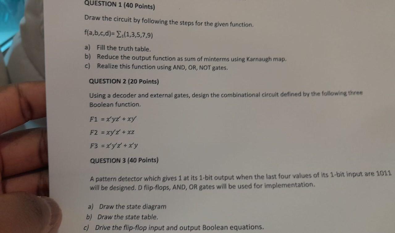 Solved Draw the circuit by following the steps for the given | Chegg.com