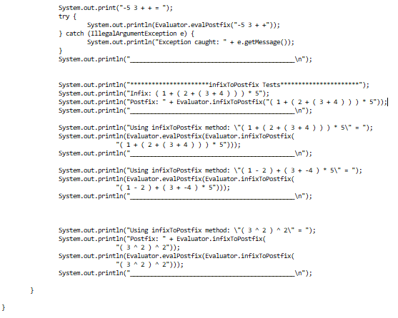 Solved Task 1: Postfix Calculator You will need to complete | Chegg.com