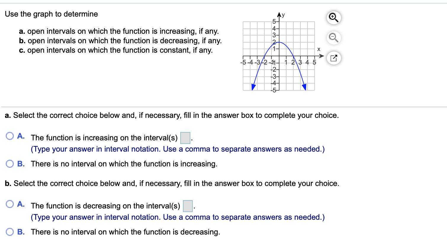 Solved Use the graph to determine a. open intervals on which | Chegg.com