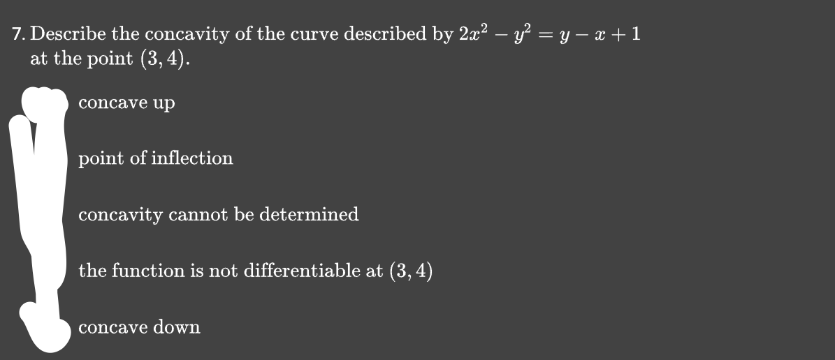 Solved ribe the concavity of the curve described by | Chegg.com